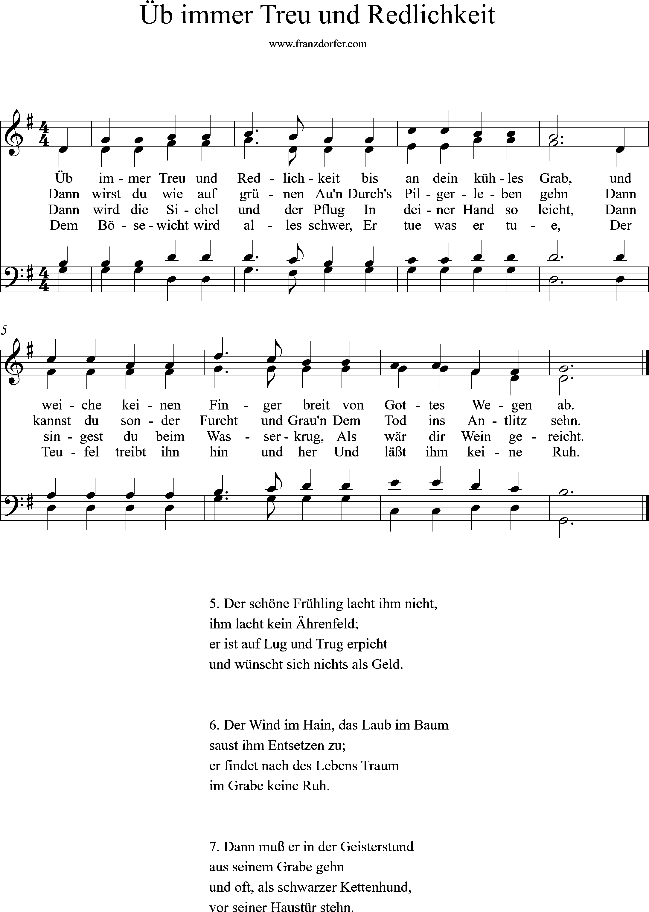 Üb immer Treu und Redlichkeit